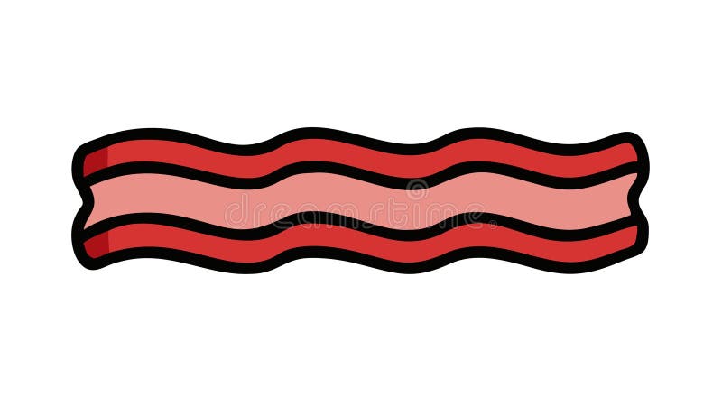 Bacon Strips Icon Vector, Breakfast Food Graphic Illustration, Vector ...