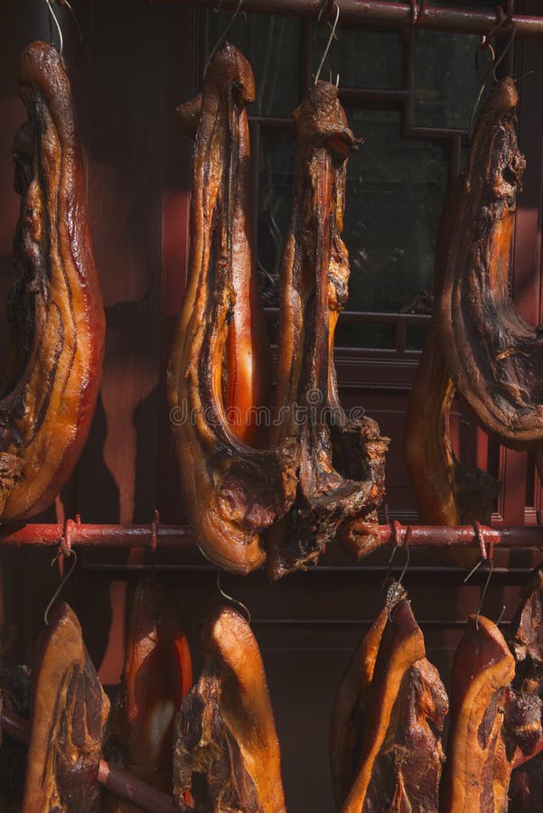 Bacon for sun drying stock image. Image of desiccate - 64533187