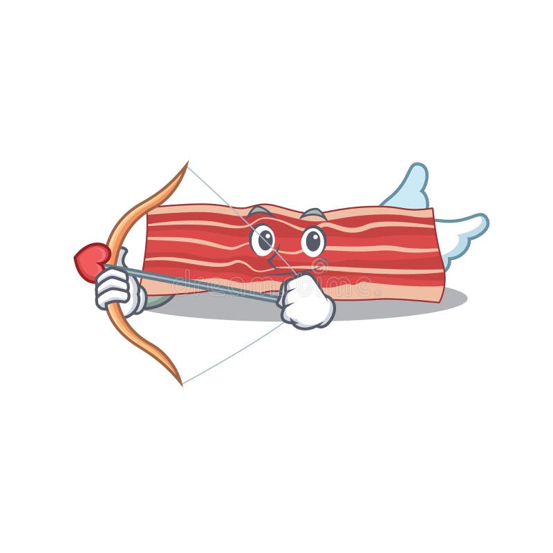 Bacon in Sweet Romantic Cupid Cartoon Drawing with Arrow Stock Vector ... Bacon in Sweet Romantic Cupid Cartoon Drawing with Arrow Stock Vector ...