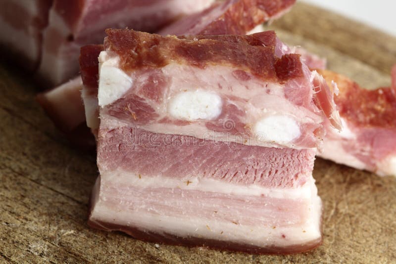 Bacon on the table stock photo. Image of slice, meal - 17476642