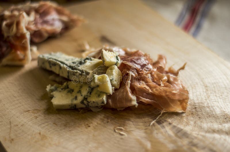 Bacon whit blue cheese stock photo. Image of homemade - 87884252
