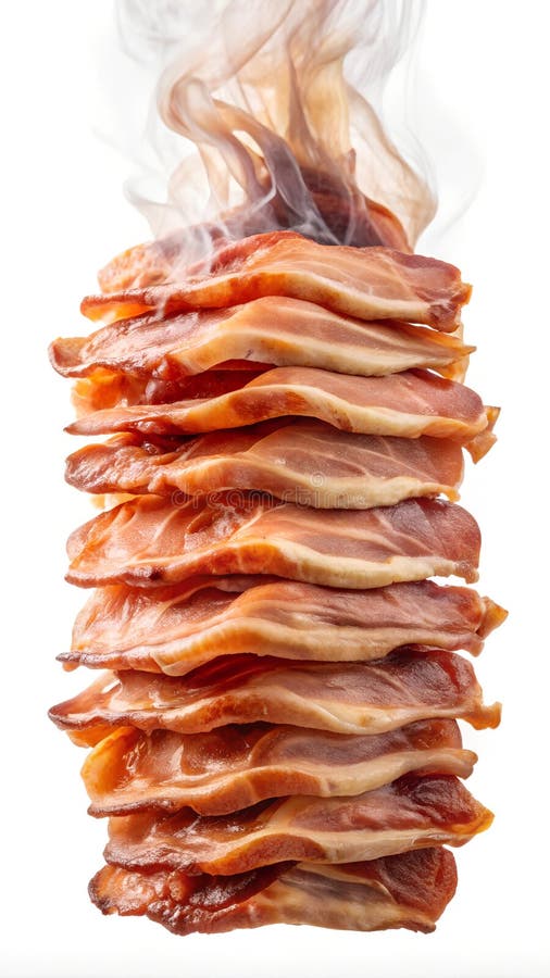Bacons,stack of Smoke Bacons Isolated on Transparent Background ...