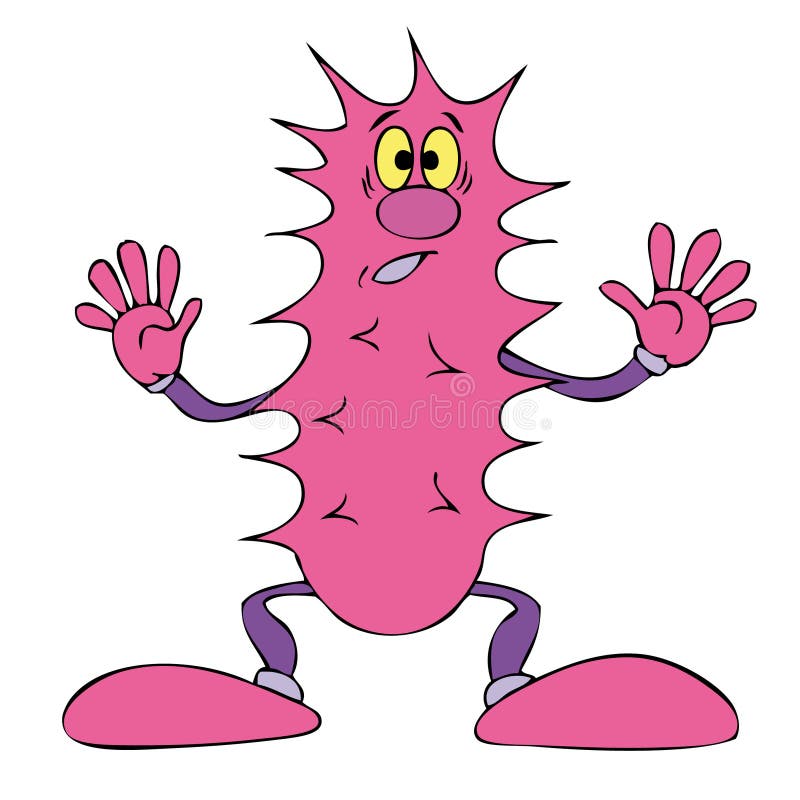 Afraid Bacteria Mascot Cartoon Style Stock Vector - Illustration of ...