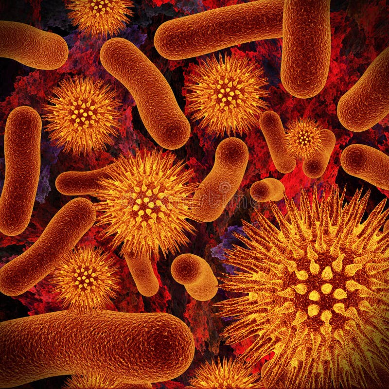 Microscopic bacteria stock illustration. Illustration of disease - 3203851