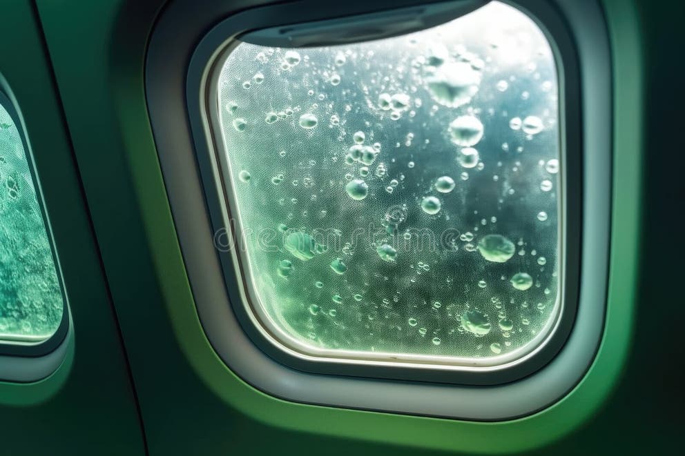 Bacteria on Airplane Window Shades and Edges Stock Illustration ...