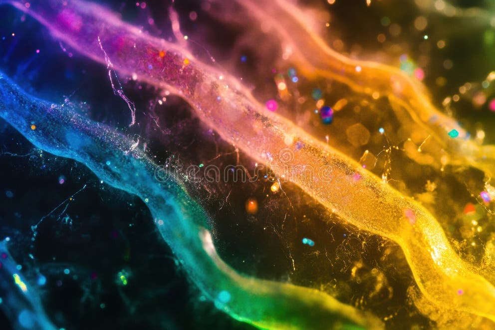 Abstract View Revealing Colorful Patterns of Antibiotics and Bacteria ...