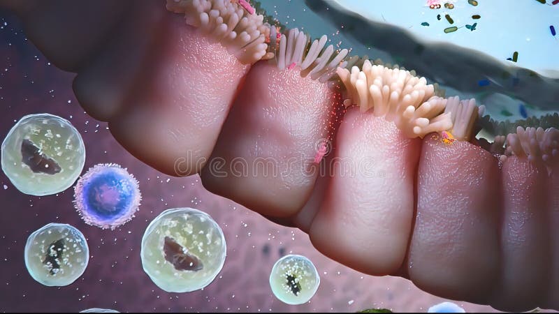 Bacteria Attack the Digestive System Stock Illustration - Illustration ...