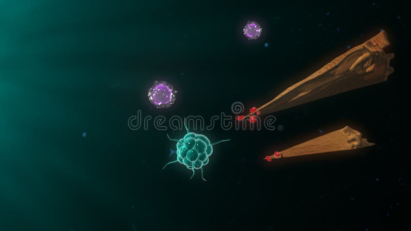 Bacteria Attacking the Immune System Stock Illustration - Illustration ...