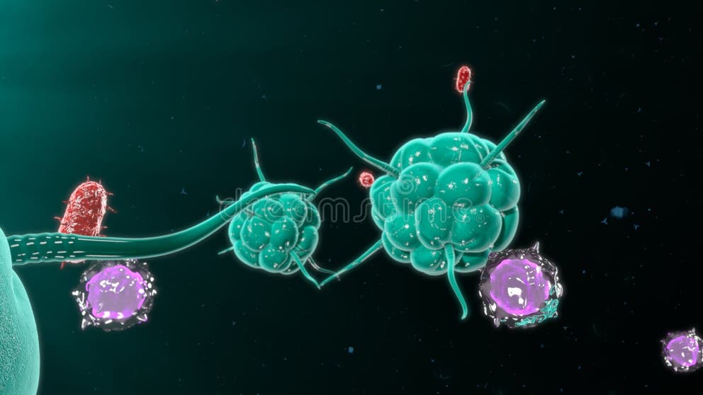 Bacteria Attacking the Immune System Stock Illustration - Illustration ...
