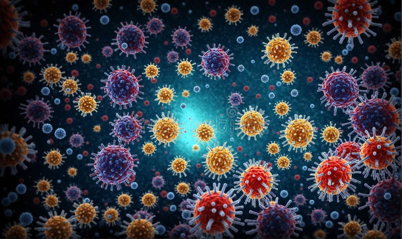 Bacteria Background Abstract Dramatic Stock Illustration - Illustration ...