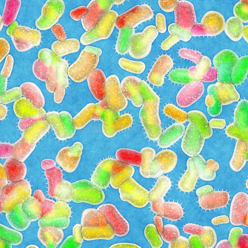 Bacteria background render stock illustration. Illustration of bacteria ...
