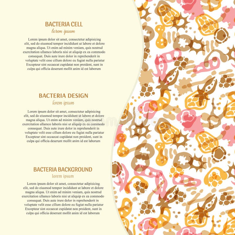Bacteria Background with Text Stock Vector - Illustration of endless ...