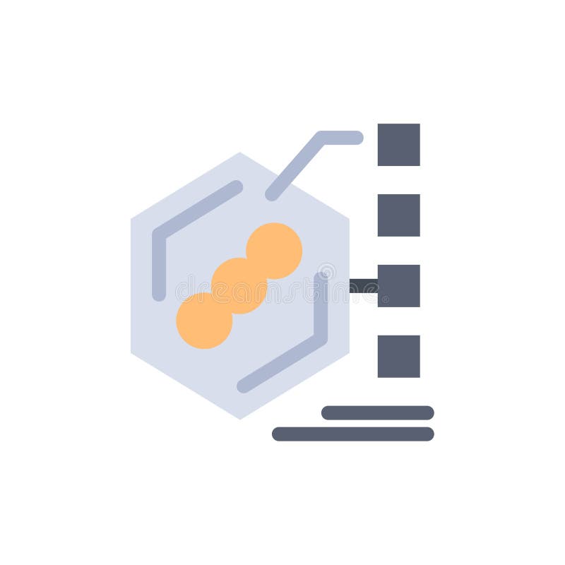 Bacteria, Biochemical, Examination, Form, Life Flat Color Icon. Vector ...
