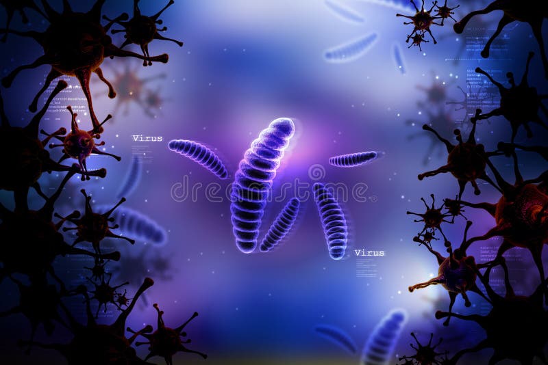 Bacteria cell stock illustration. Illustration of background - 91246423