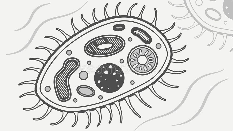 Bacteria Cell Design Element for Science and Microbiology Themes Vector ...