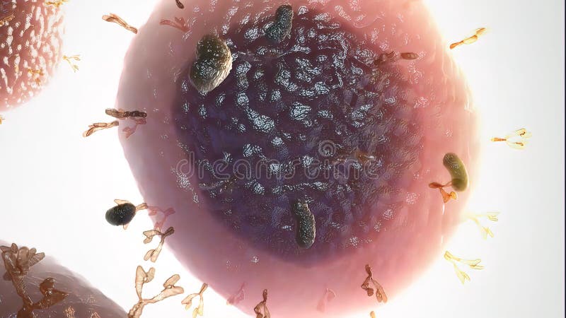 Bacteria Cell Destruction 3D Illustration Stock Illustration ...