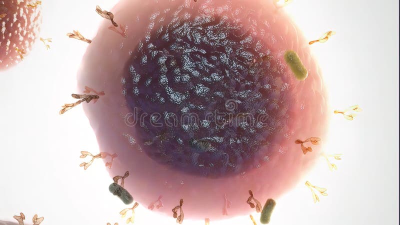 Bacteria Cell Destruction 3D Illustration Stock Illustration ...