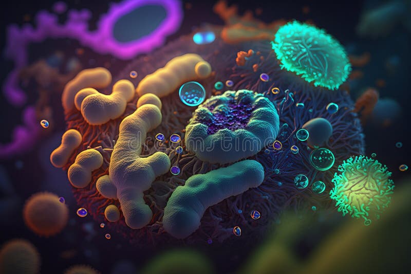 Bacteria Cells Under Microscope Background, Bacteria Disease Epidemic ...