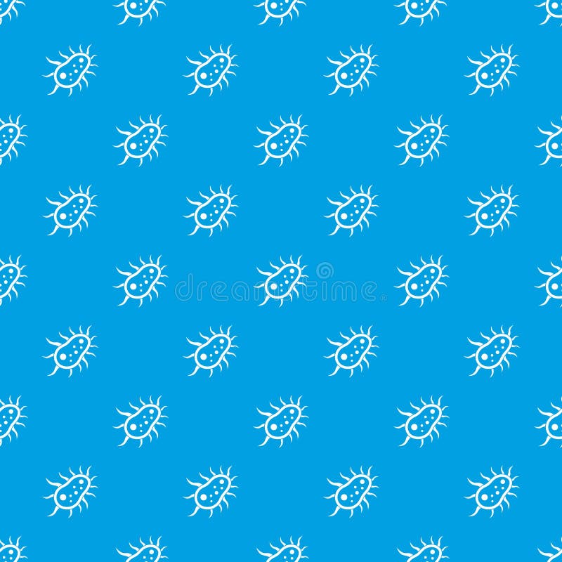 Bacteria Centipede Pattern Seamless Blue Stock Vector - Illustration of ...