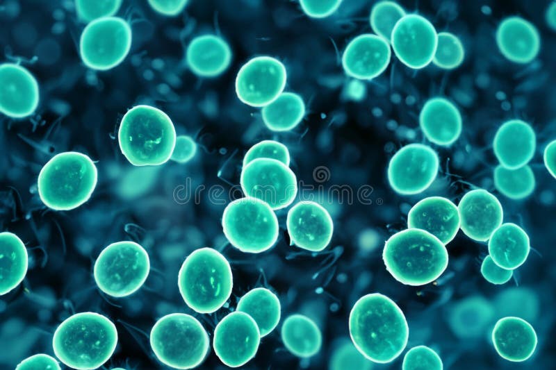 Bacteria. Close Up of 3d Microscopic Bacteria. Bacteria Colony ...