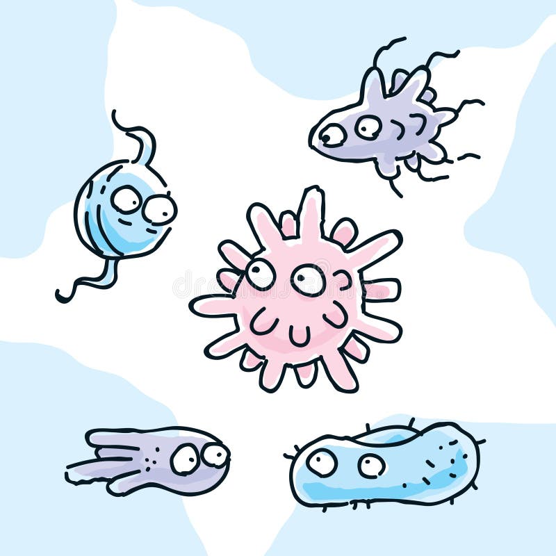 Bacteria Swimming In Medium Bacterium Concept Pili Flagella Superbug ...