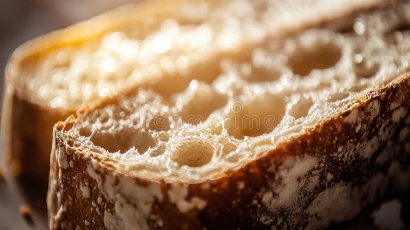 Close Up of Bacteria Growing on a Slice of Bread, Showcasing Microbial ...