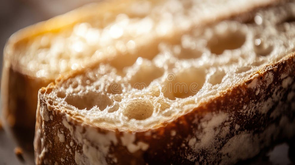Close Up of Bacteria Growing on a Slice of Bread, Showcasing Microbial ...