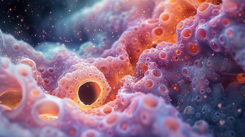 Bacteria Colonies Under a Microscope. Generative AI Stock Photo - Image ...