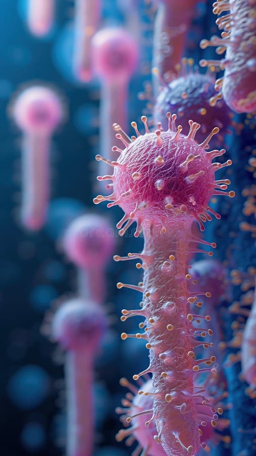 Bacteria Colonies Under a Microscope. Generative AI Stock Photo - Image ...