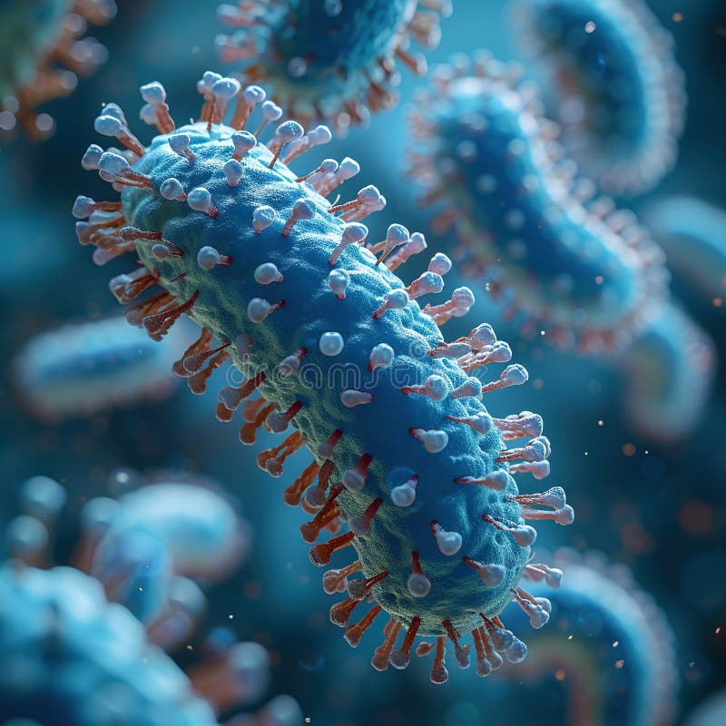 Bacteria Colonies Under a Microscope. Generative AI Stock Image - Image ...