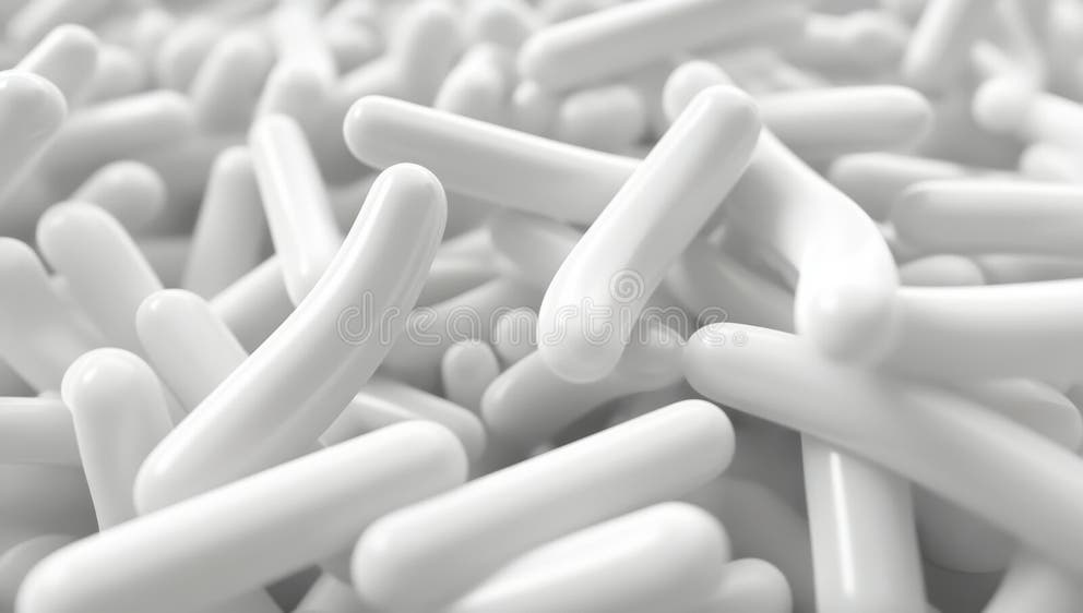 Bacteria Colony Cluster As Seen Under a Microscope in 3D Rendering ...