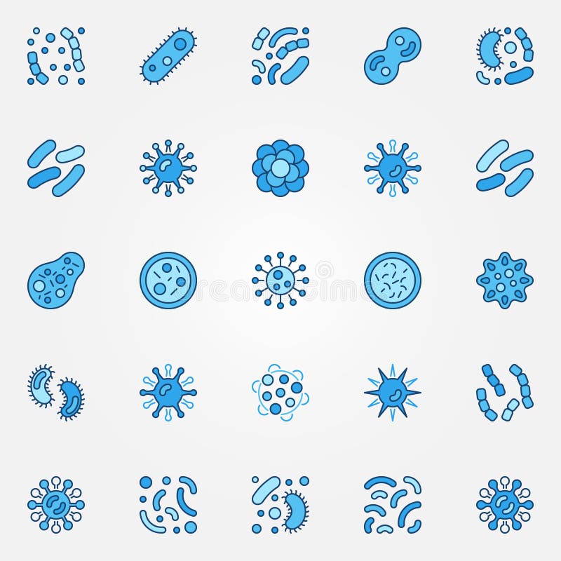 Pathogenic Bacteria Round Symbol. Vector Pathogen Concept Illust Stock ...