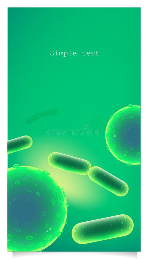 Microbe 3d Color Vector Background with Text Space Stock Vector ...