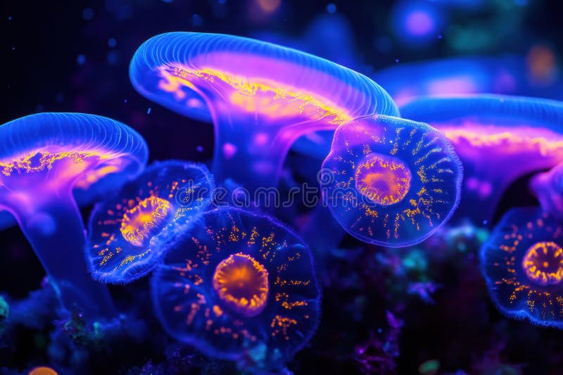 Glowing Bacteria Exhibit Vibrant Illumination Under UV Light in a ...