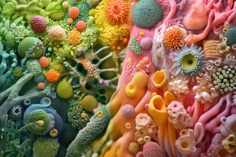 Bacteria Forms and Textures Display Vibrant Patterns and Colors in a ...