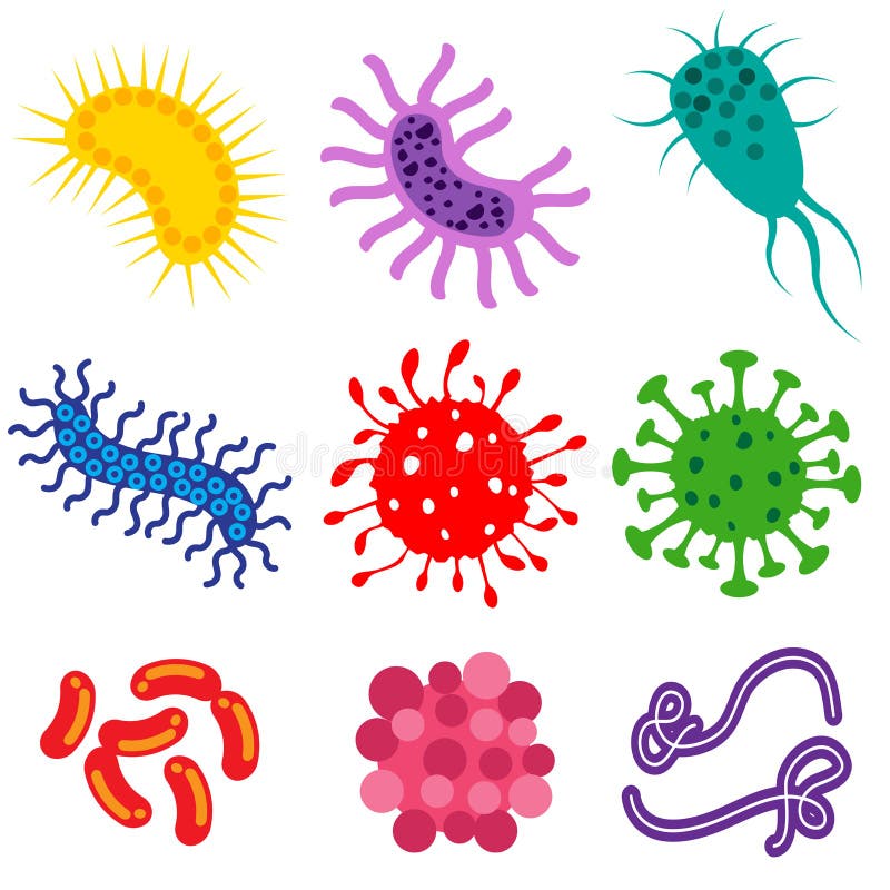 Bacteria and Germs Pattern, Micro-organisms Disease-causing Objects ...