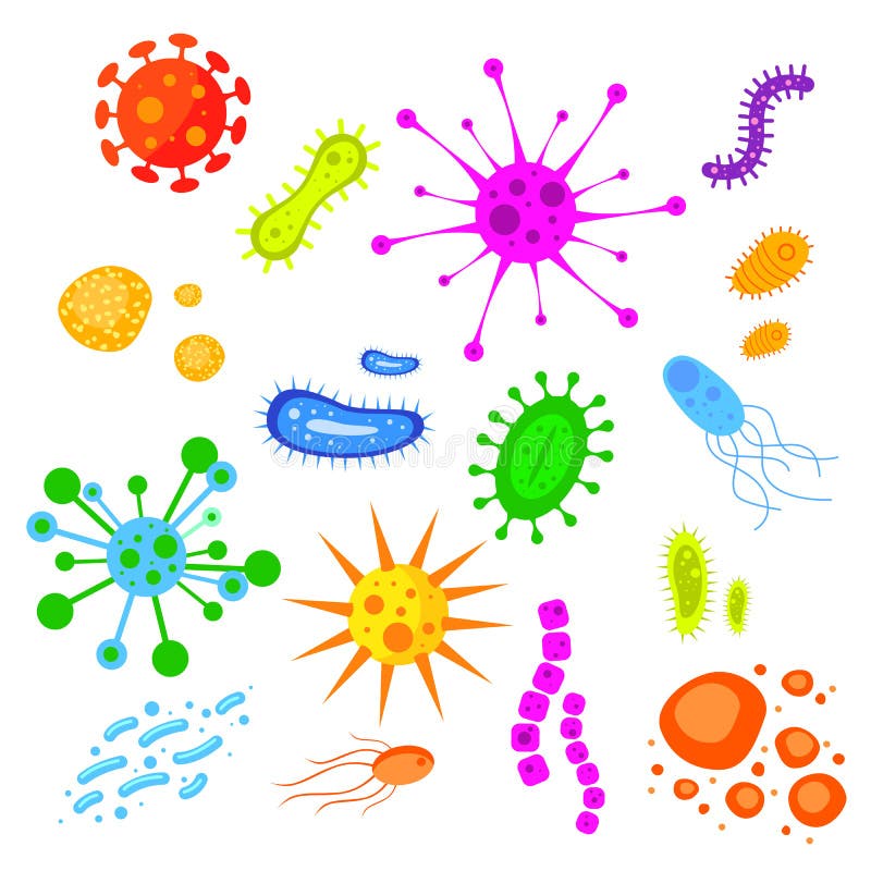 Germs organic bacteria. stock vector. Illustration of isolated - 175974344