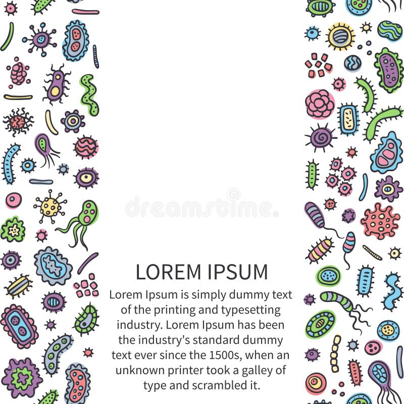 Bacteria and Germs Pattern, Micro-organisms Disease-causing Objects ...