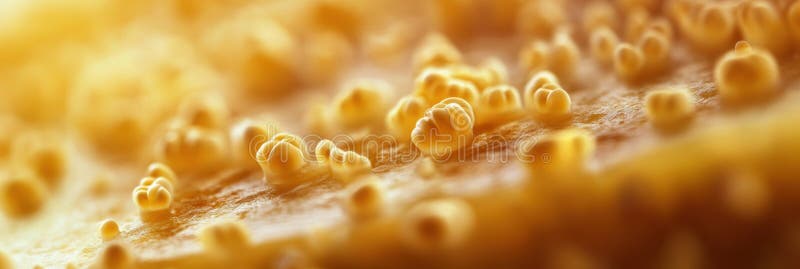 Close Up View of Bacteria Colonies Thriving on Bread or Cheese in a ...