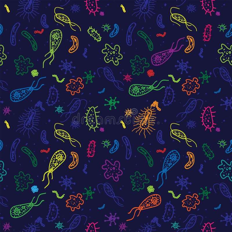 Bacteria Hand Drawn Illustration Stock Vector - Illustration of ...