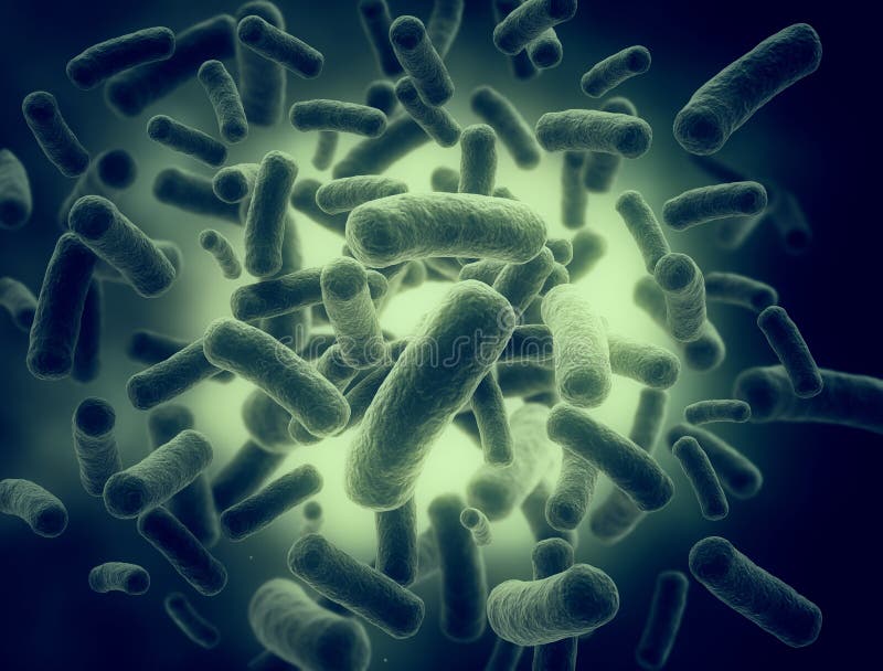 Bacteria High Resolution 3d Render Stock Illustration - Illustration of ...