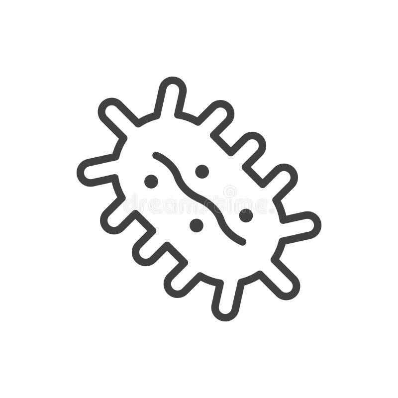 Bacteria Icon - Microbe Icon Stock Vector - Illustration of infection ...