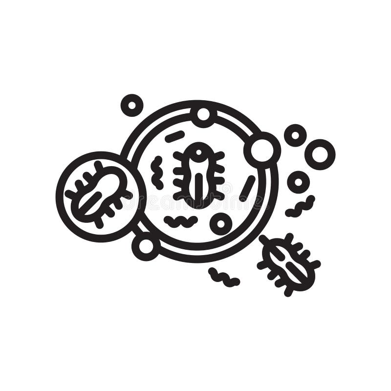 Bacteria Icon Vector Sign and Symbol Isolated on White Background ...