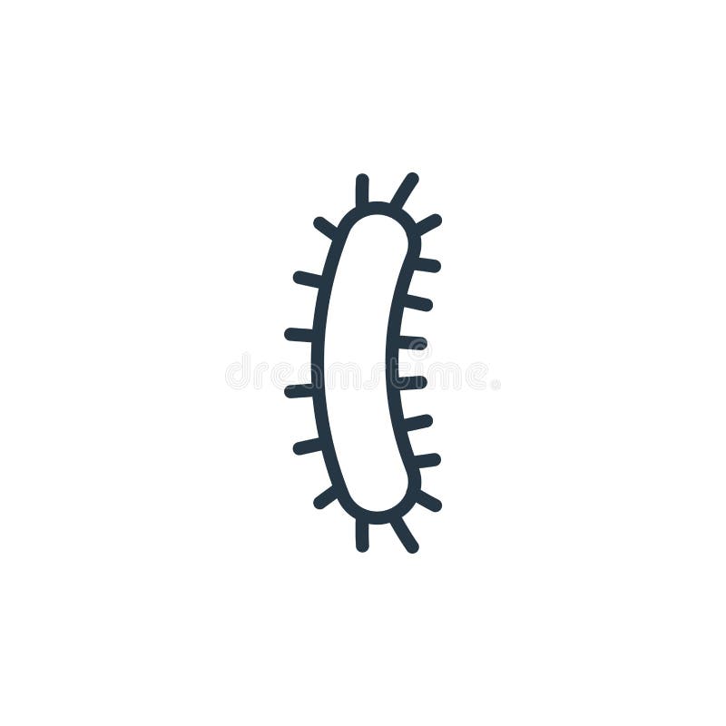 Bacteria Icon Vector from Microorganism Concept. Thin Line Illustration ...