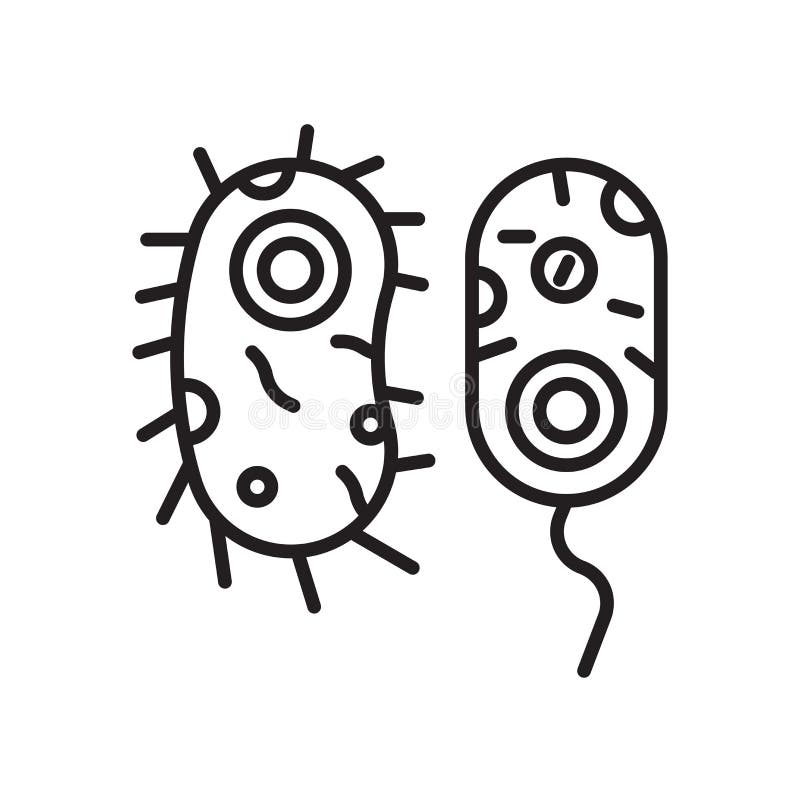 Bacteria Icon Vector Sign and Symbol Isolated on White Background ...