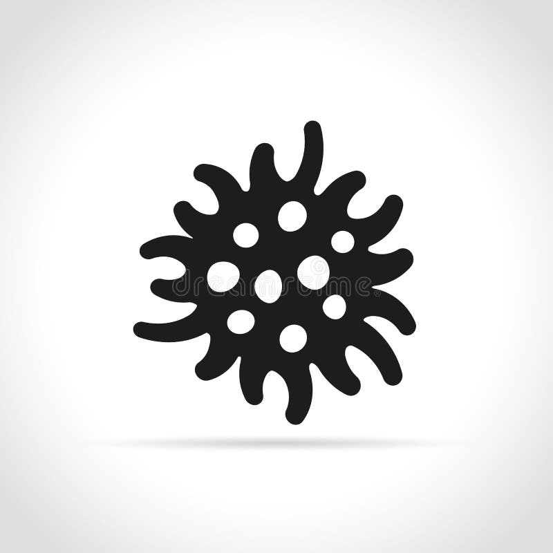 Bacteria Icon on White Background Stock Vector - Illustration of viral ...