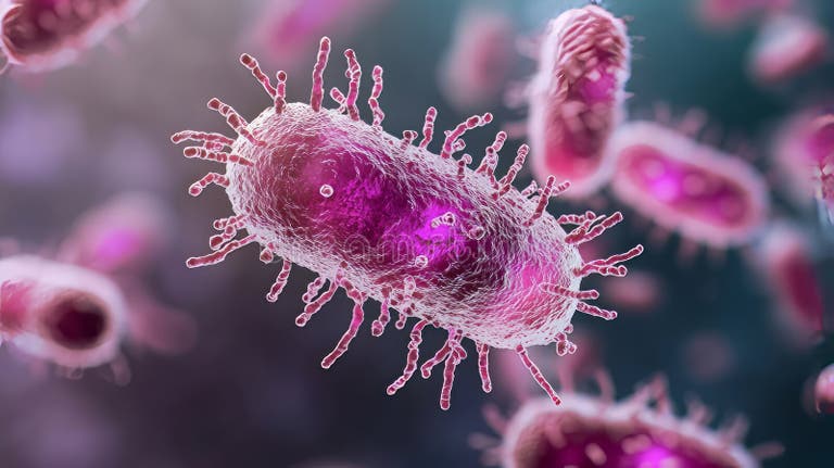 Bacteria Illustration of Microbes Under High Magnification. Medical ...