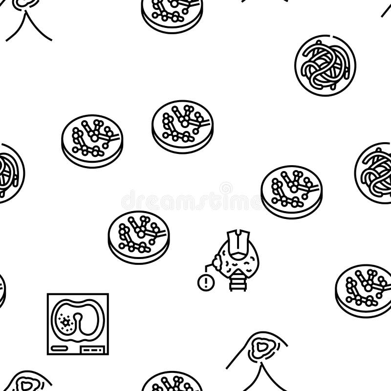 Bacteria Infection Vector Seamless Pattern Stock Vector - Illustration ...