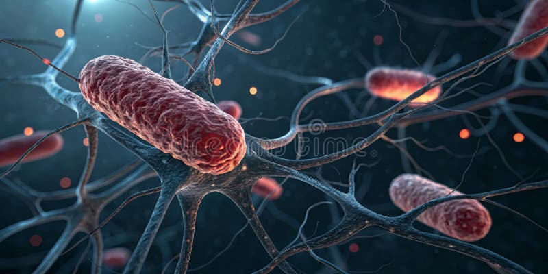 Bacteria Interacting with Neurons in a Detailed Microscopic Environment ...