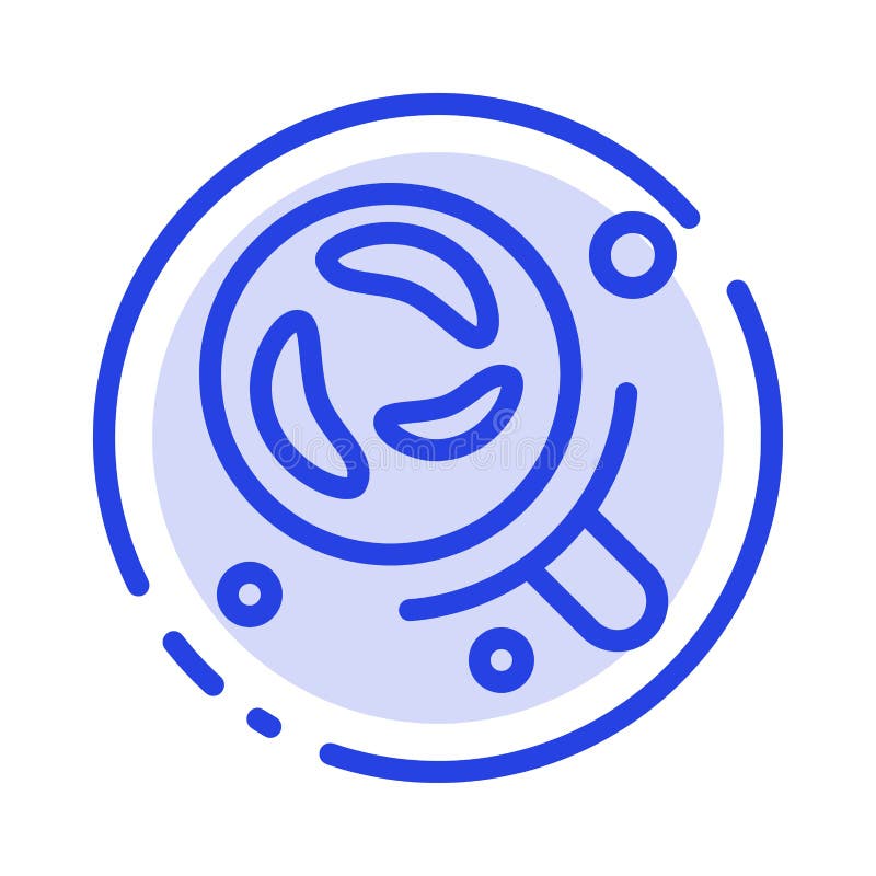 Bacteria, Laboratory, Research, Science Blue Dotted Line Line Icon ...